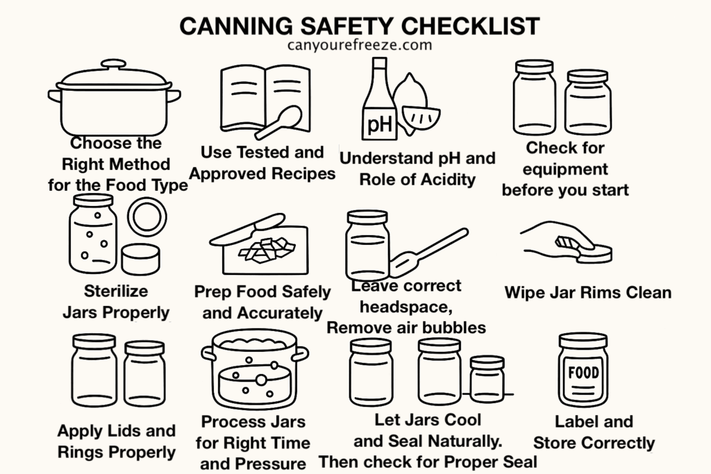Canning Safety Checklist for Beginners: 14 Must-Follow Steps for Safe Home Preserving - Can You ...